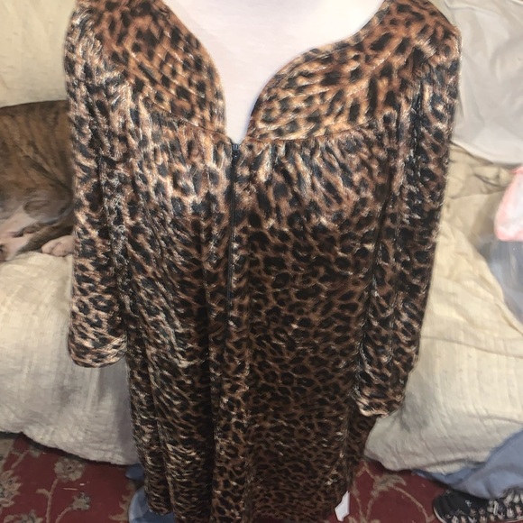 Granada | Intimates & Sleepwear | Granada Robe Mumu 2 Zip Leopard Print ...